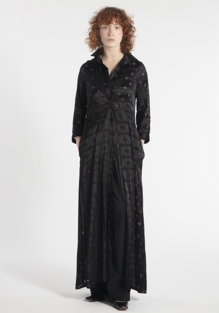 Robe soirée MONONOKE viscose transparente - Okada Paris